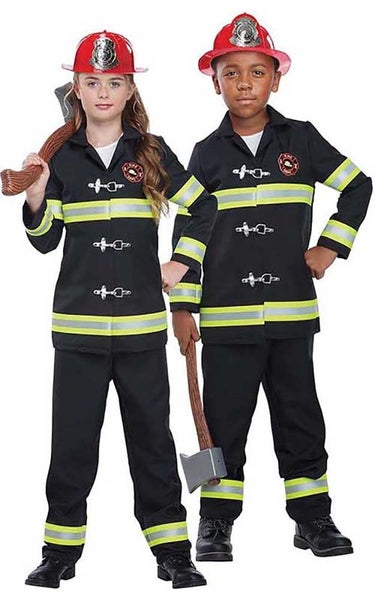 JUNIOR FIRE CHIEF FIREMAN FIREFIGHTER CHILD BOYS GIRLS FANCY DRESS ...