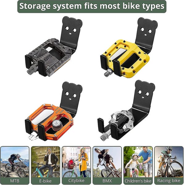 Bicycle Wall Mounts Bike Storage Rack Pedal Hanger Hook For Electric ...