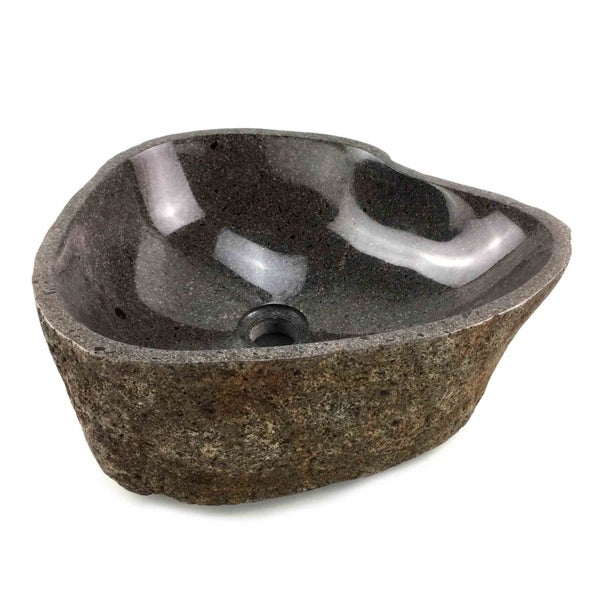 $1 RESERVE EARTHY RAW STONE BASIN NATURAL STONE 42cm x 35cm x 14cm WAS ...