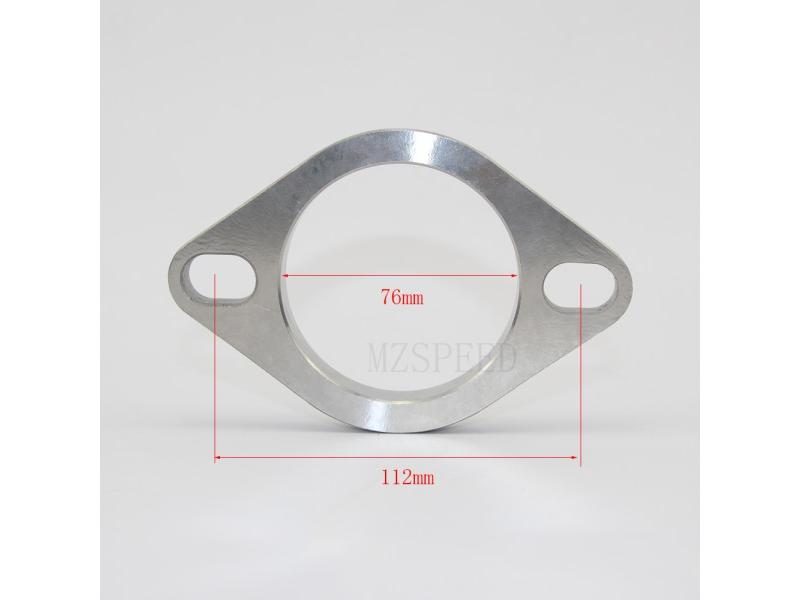 304 Stainless Steel Flange Universal 51mm 63mm 76mm Welded 2 Hole ...