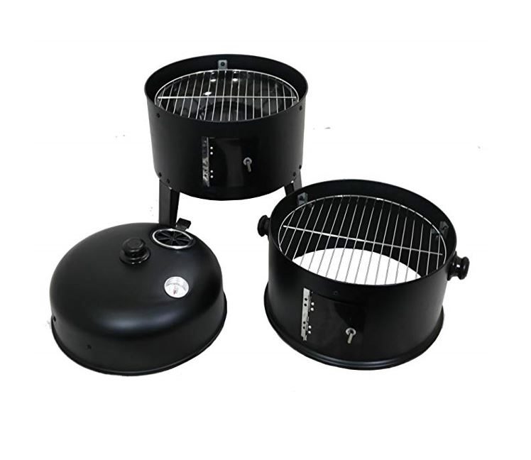 #PTN 3 in 1 Barrel Smoker BBQ Charcoal Smoker Barbecue Grill 3 Layers ...