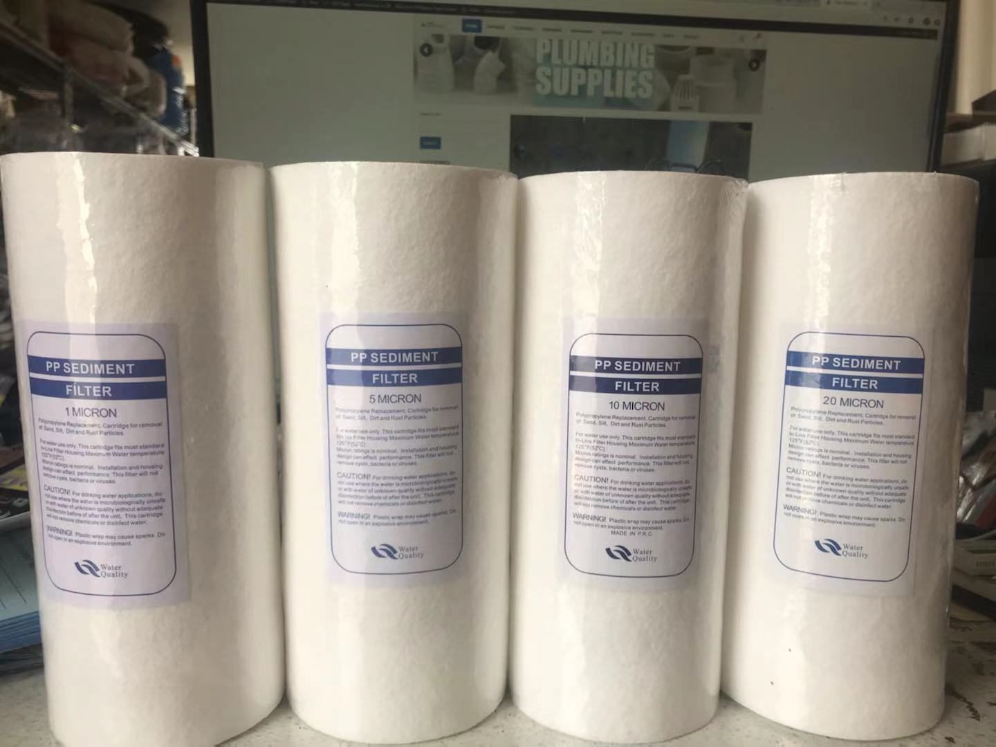 Tap warehouse 10" x 4.5" Polyspun PP Water Filter 1 micron : BidBud