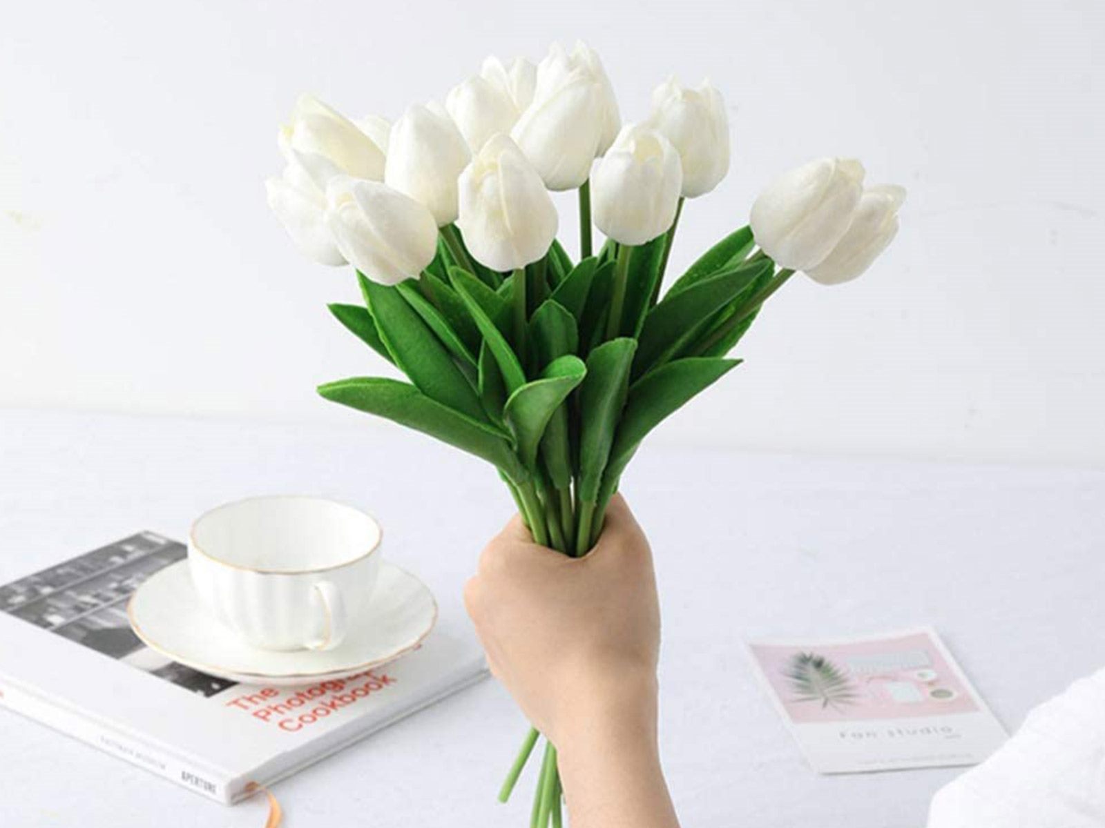 Artificial Tulip Flower Bouquet Home Office Wedding Decoration ...