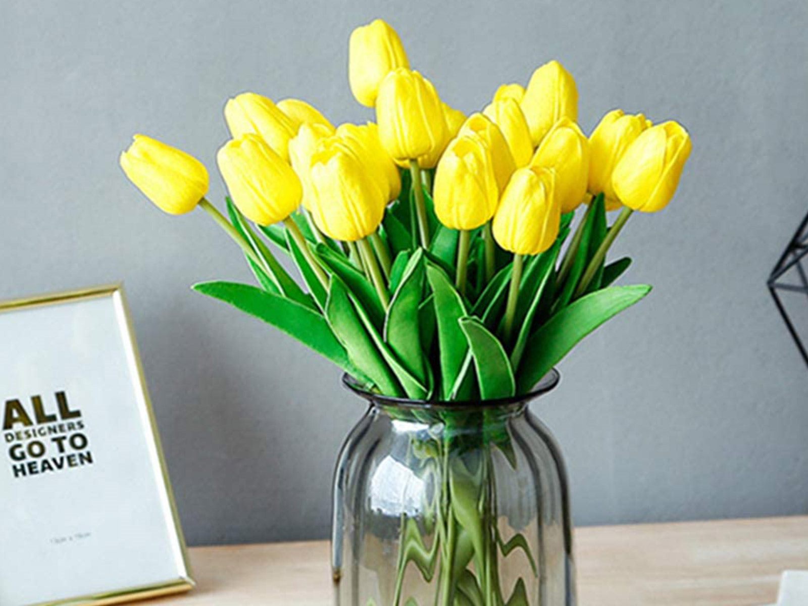 Artificial Tulip Flower Bouquet Home Office Wedding Decoration ...