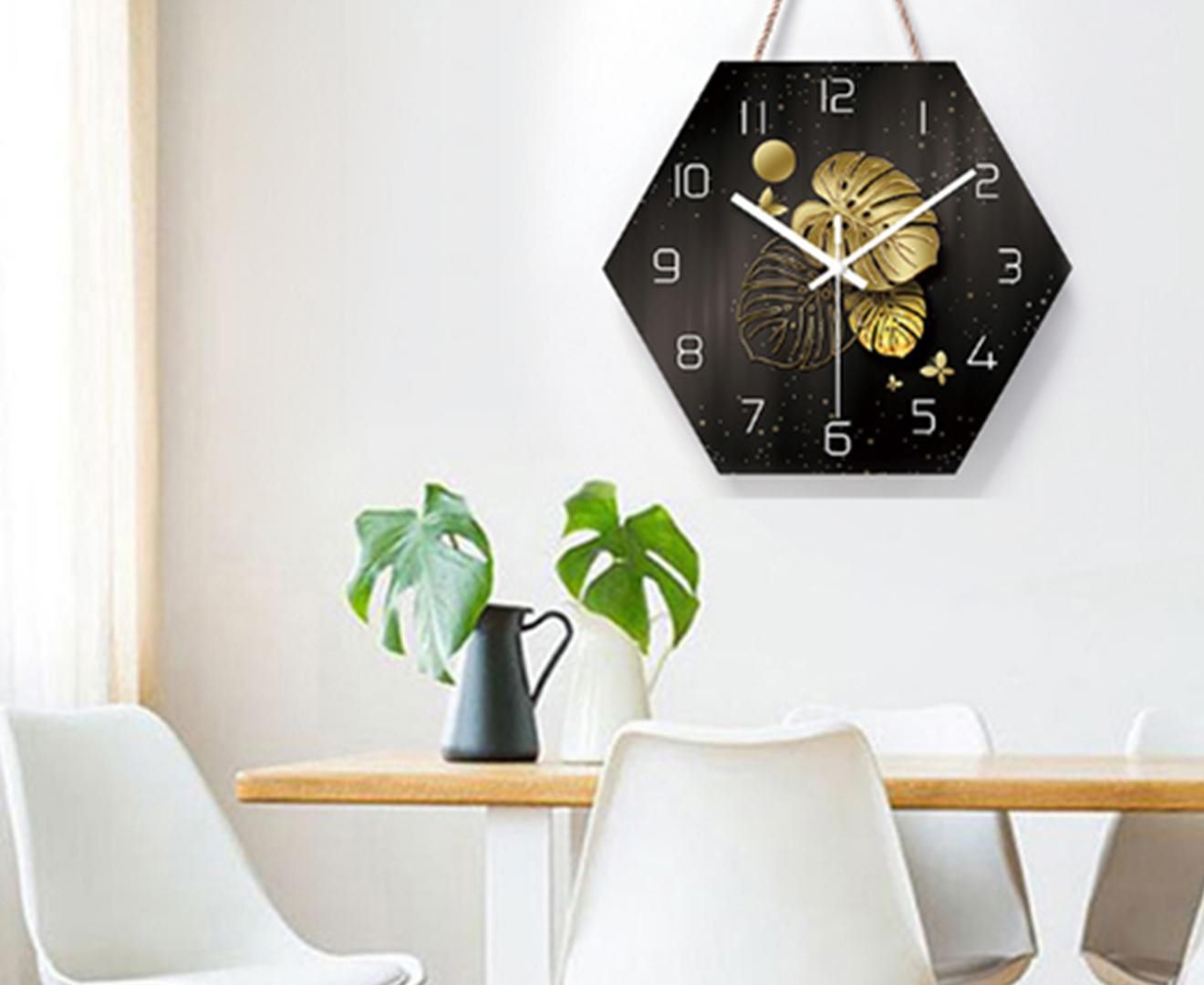 14 Inch Six - sided Lanyard Wall Clock for Bedroom and Living Room ...