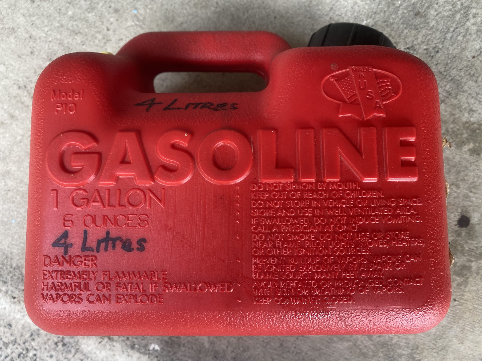 Quality USA Made 1 Gallon Petrol Can : BidBud