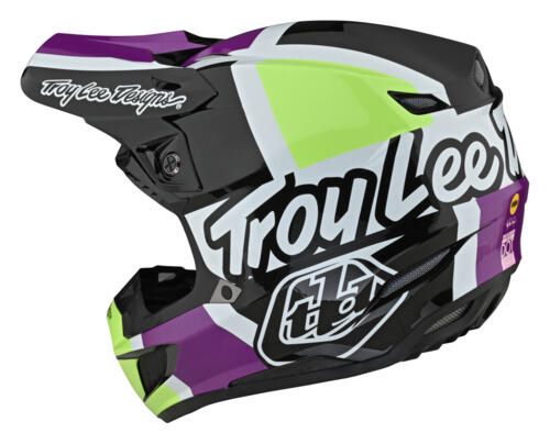 TROY LEE DESIGNS SE5 ECE COMPOSITE HELMET QUATTRO WHITE / GLO GREEN ...