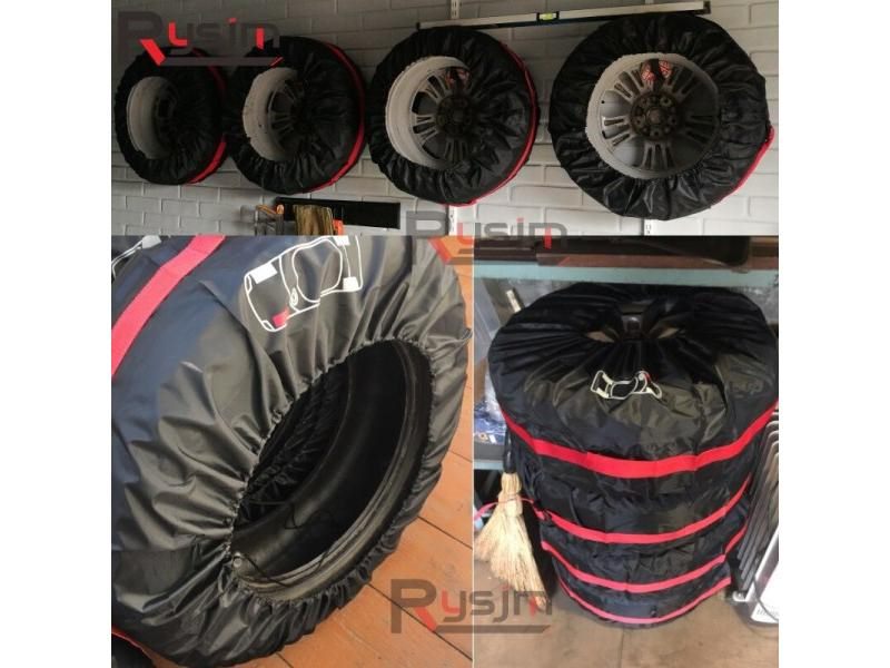 Waterproof Universal 4pcs/Set Spare Tire Cover Case Polyester Car Tires ...