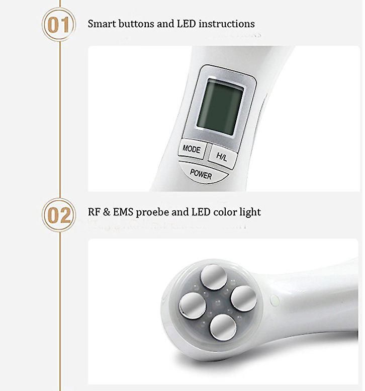 Led Facial Massager, 5 Color Photo Led Light Therapy Face Massager ...