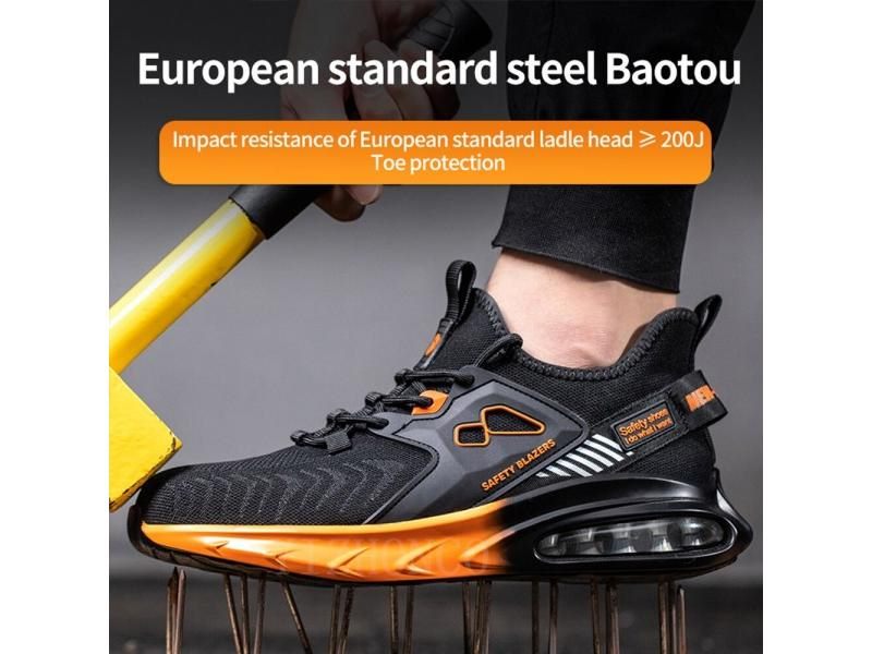 Spring Work Shoes Men Anti Smash Steel Toe Cap Protective Safety Work ...