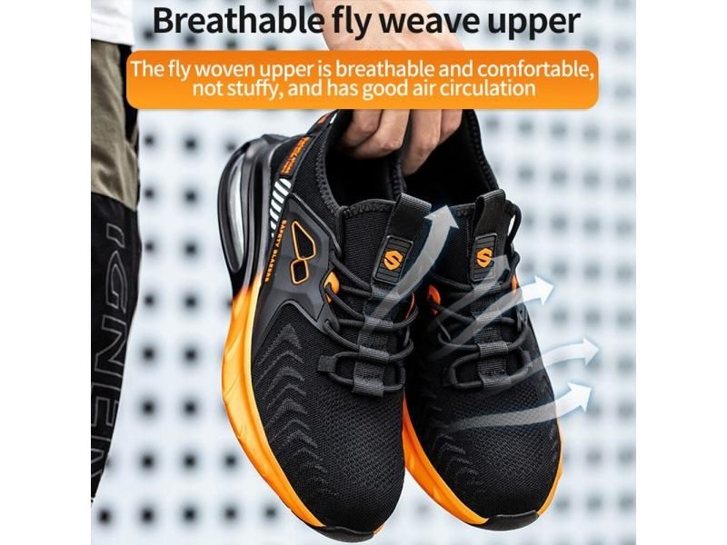 Spring Work Shoes Men Anti Smash Steel Toe Cap Protective Safety Work ...