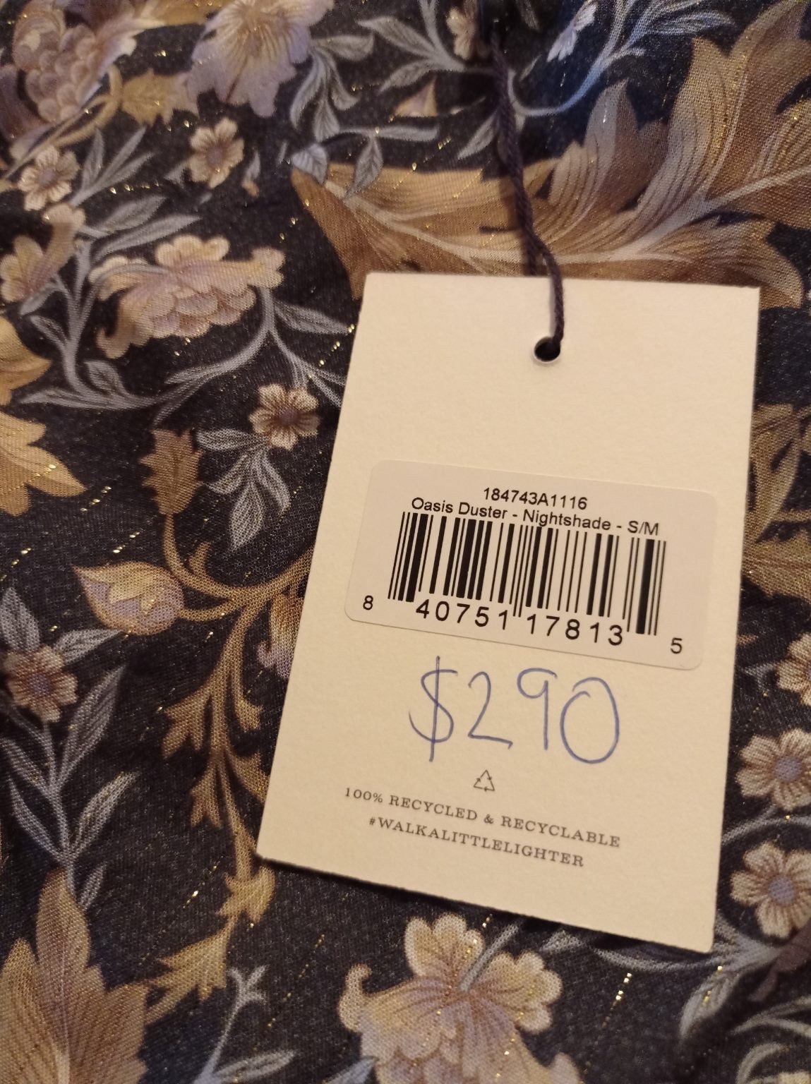 BNWT Spell oasis duster in nightshade S/M or 8/10 : BidBud
