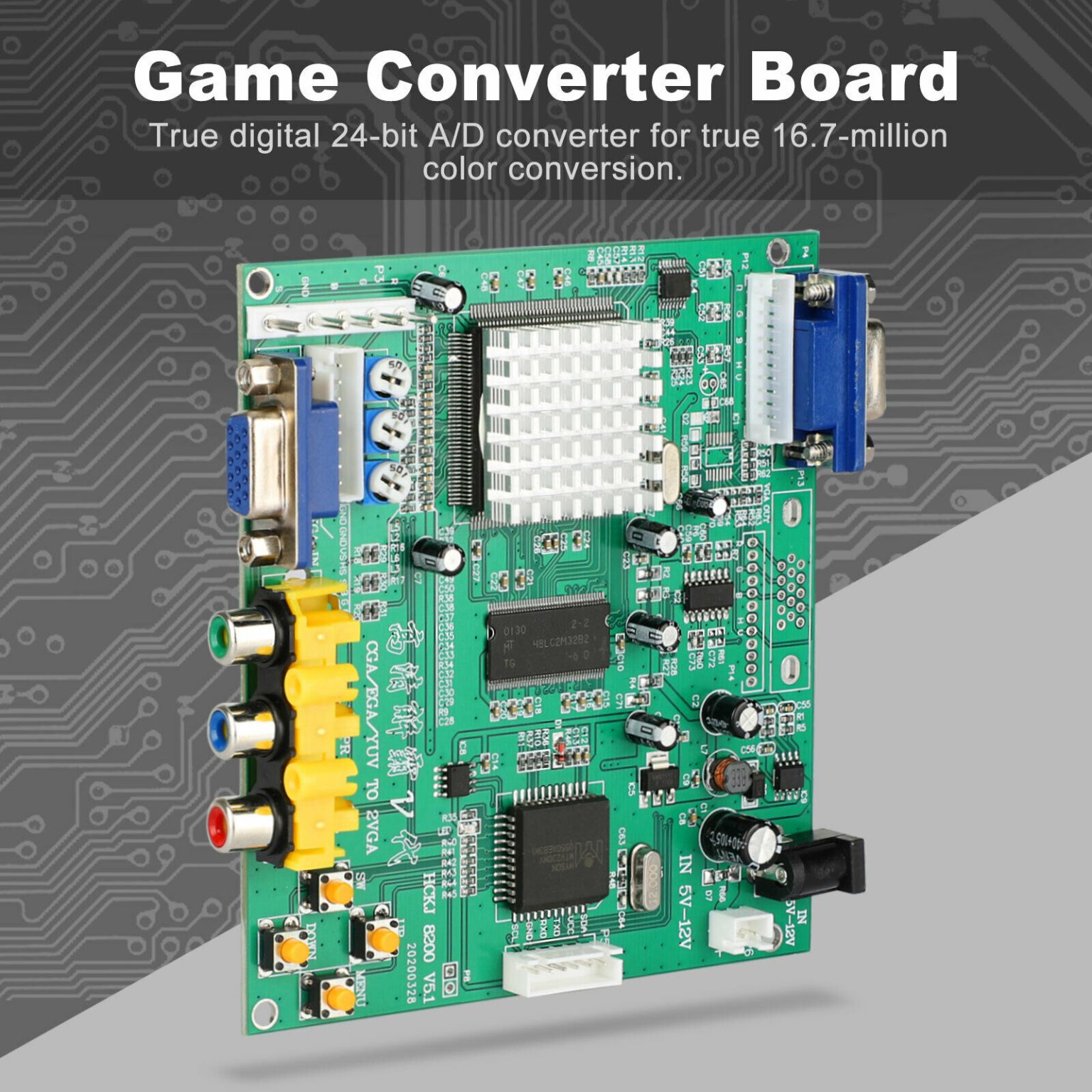 CGA/EGA/YUV RCA To VGA Game Converter Board : BidBud