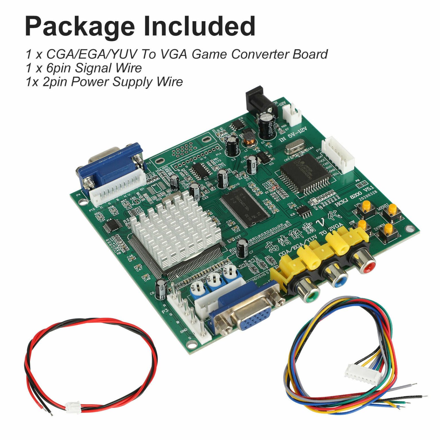 CGA/EGA/YUV RCA To VGA Game Converter Board : BidBud