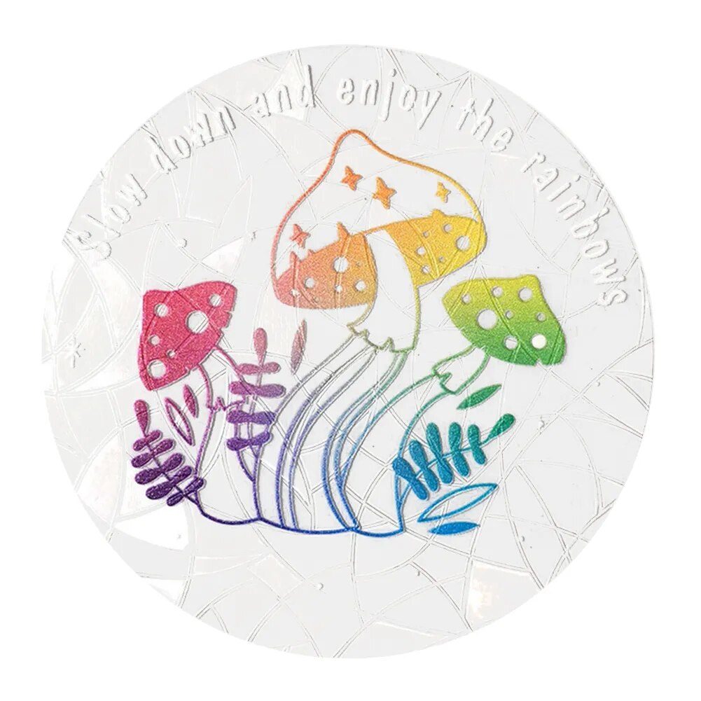 3D Rainbow Sun Catcher Wall Stickers Light Catcher PVC Window Film Self ...