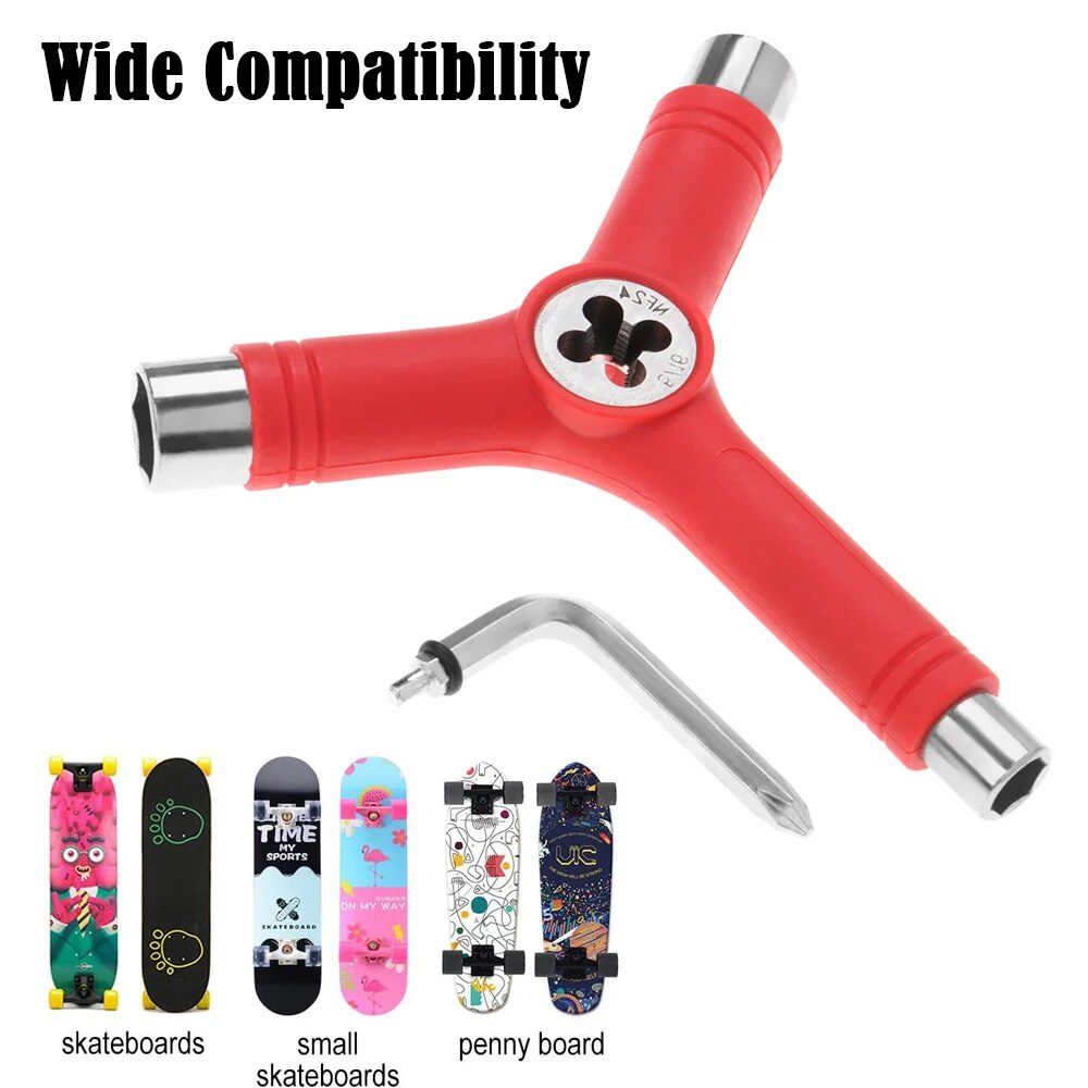 1Pcs Multi-Function Skate Tools Skateboard Wrench T/Y Shape with T-Type ...