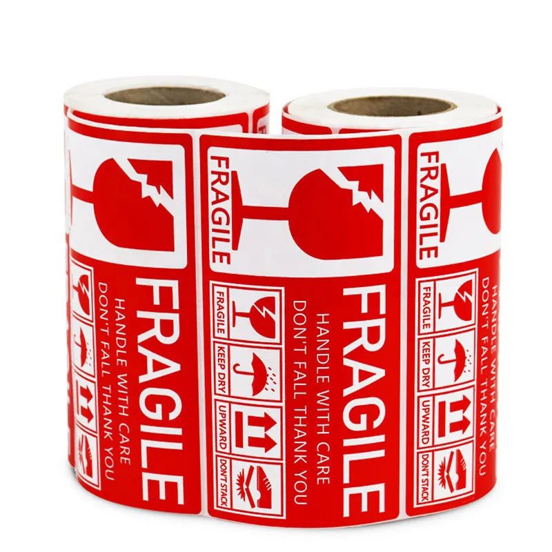250pcs English Fragile Sticker in Roll, Shipping Label Handle with Care ...