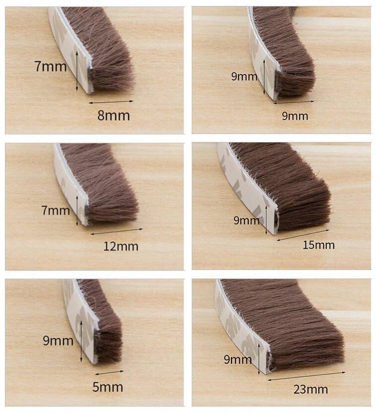 10M brush strip self adhesive door WeatherStripping window sealing ...