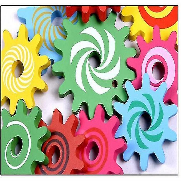 Kids Wooden Animal Gears 3D Block Building Blocks Materials Toys ...