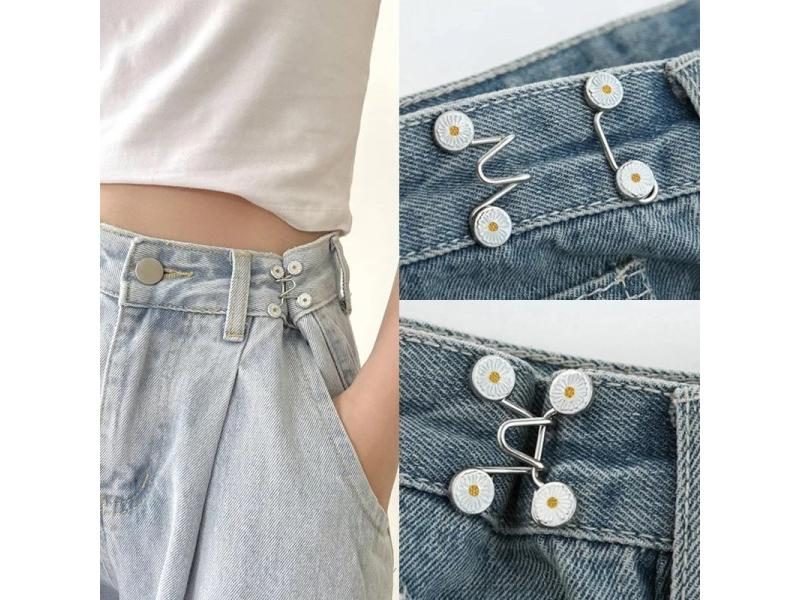 Detachable Metal Buttons Pearl Snap Fastener Pants Pin Retractable ...