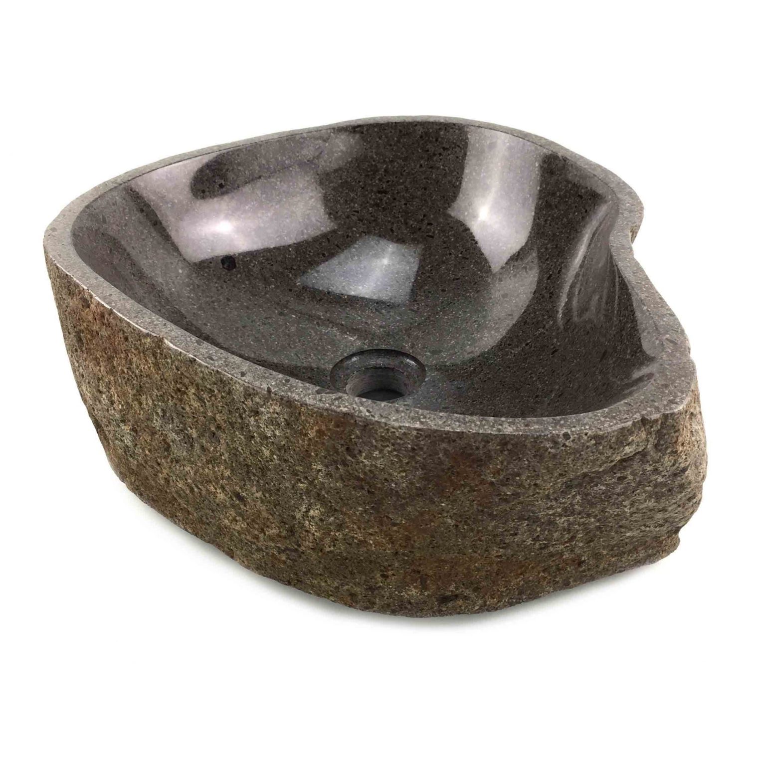 $1 RESERVE EARTHY RAW STONE BASIN NATURAL STONE 42cm x 35cm x 14cm WAS ...