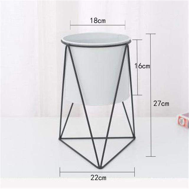 Iron Metal Flower Pot In Stand Modern Nordic Home Decor Baskets, Pots ...