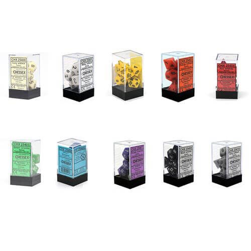 D7 Die Set Dice Opaque Polyh (7 Dice) : BidBud