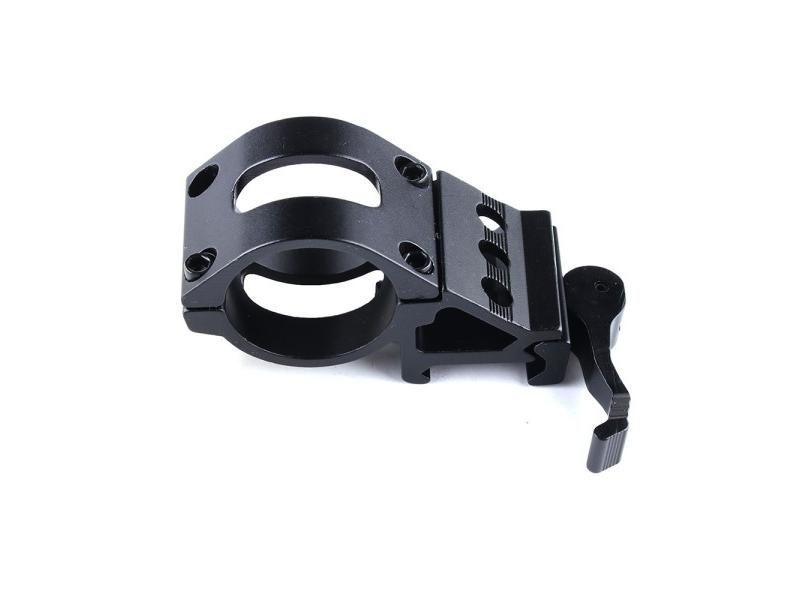 Tactical 25.4mm/30mm Quick Release Offset Flashlight Scope Mount 20mm Picatinny : BidBud