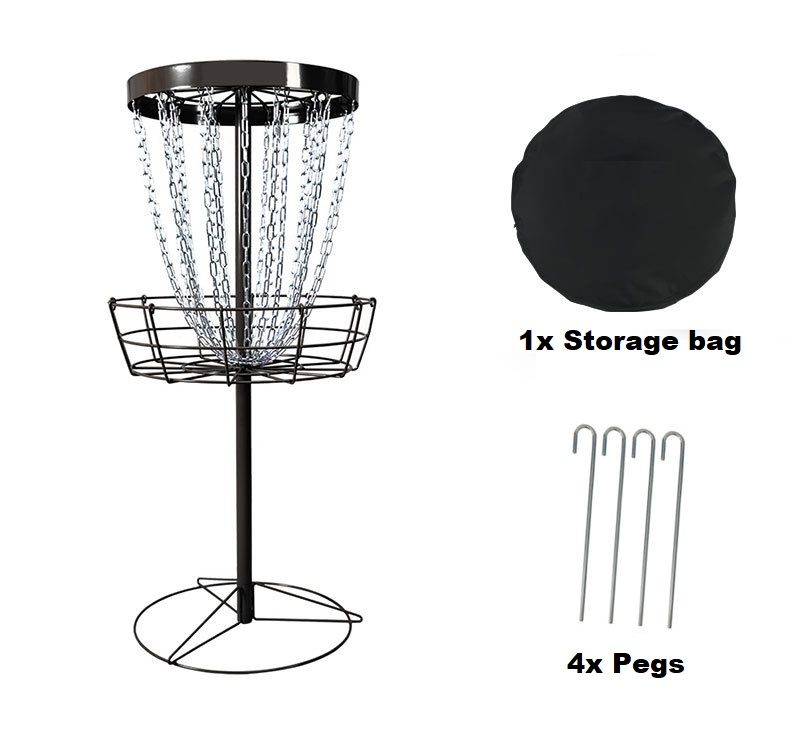 Portable Disc Golf Target Basket - 24 Chain Frisbee Golf : BidBud