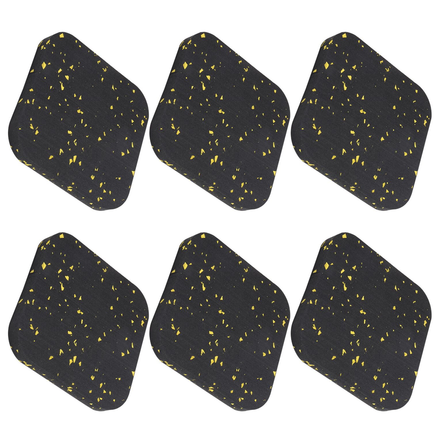 rubber ground mat 6PCS Rubber Treadmill Mat Sound Insulation Cushion ...
