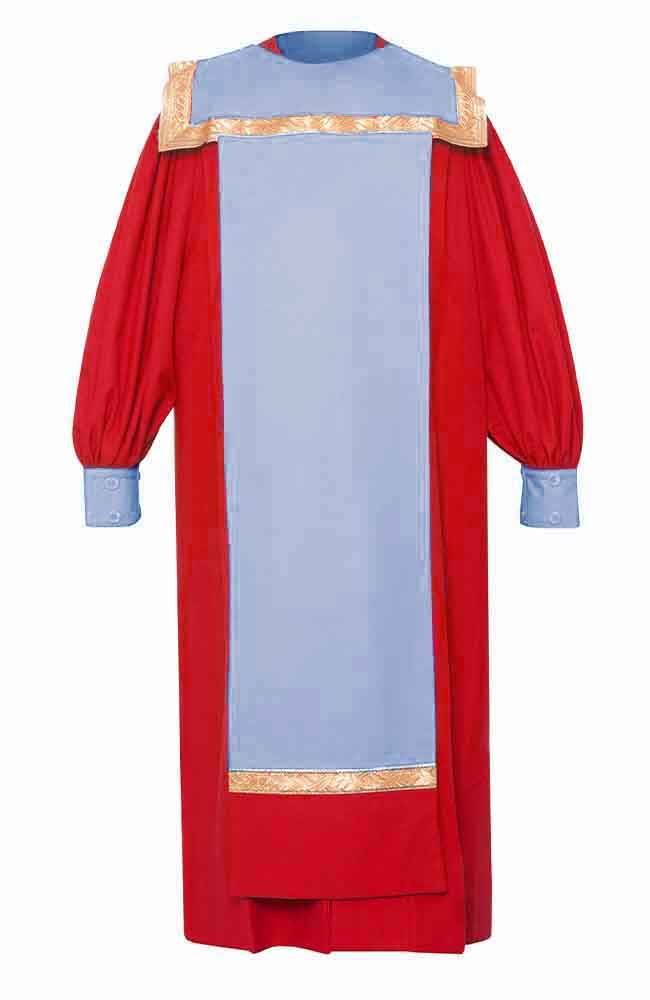Adult Redeemer Choir Robe in Scarlet Red - Silver (XL) : BidBud