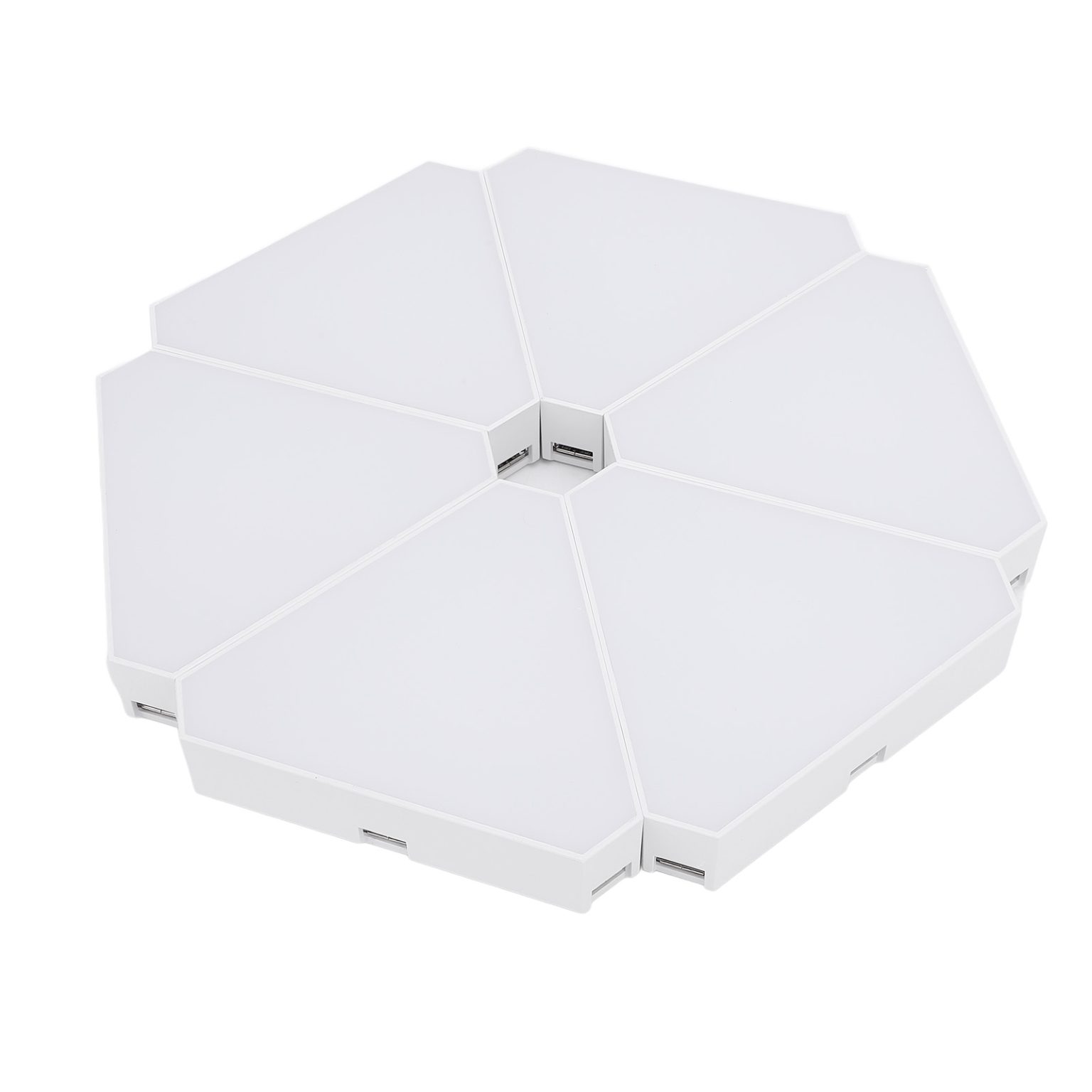 bluetooth rgb led wall light triangle light panel 6 Sets Triangle Wall ...