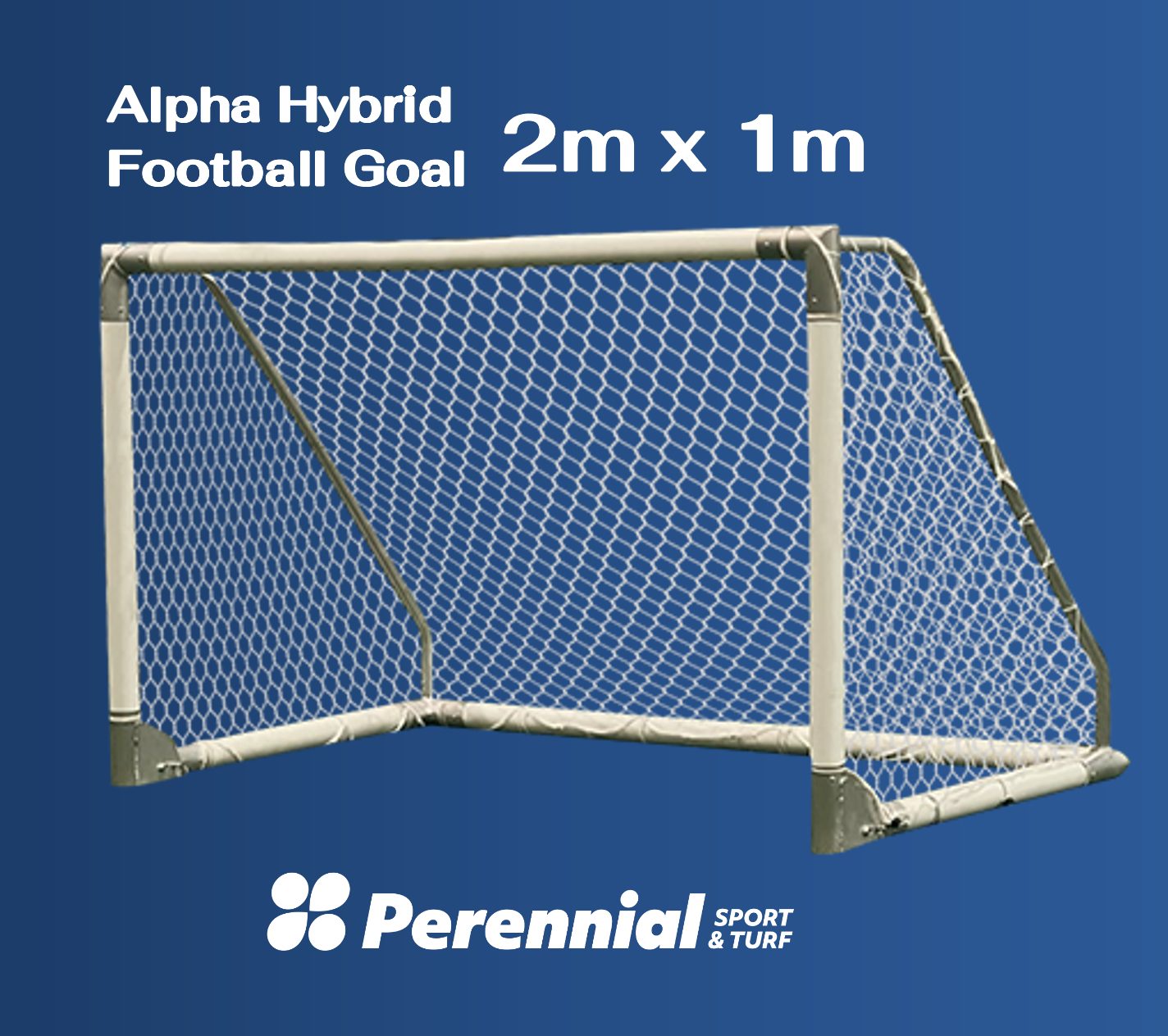 Alpha Hybrid uPVC Alu Football Goal - 2m x 1m, folds flat : BidBud